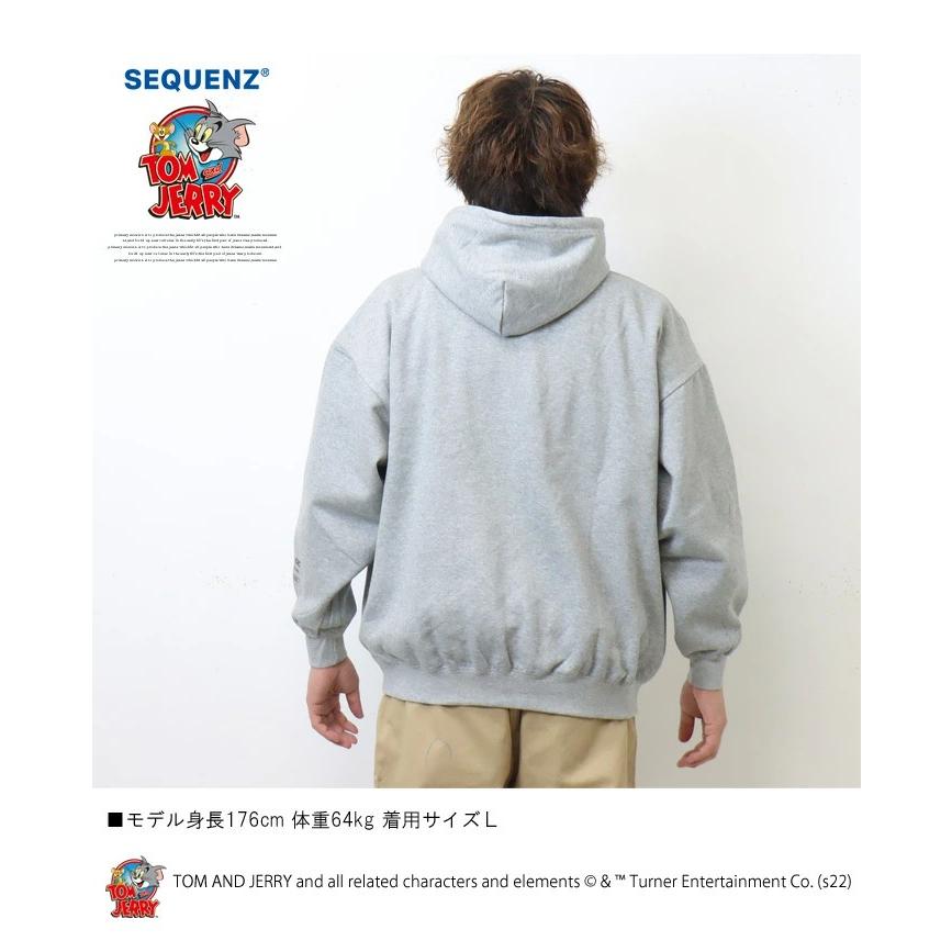 SEQUENZ トムとジェリー プリント 裏起毛 スウェットパーカー プルパーカー フーディ ユニセックス ビッグシルエット トムジェリ 送料無料 23370901 : REX ONE ...