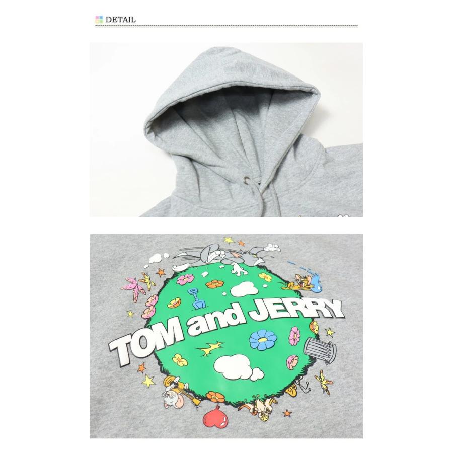 SEQUENZ トムとジェリー プリント 裏起毛 スウェットパーカー プルパーカー フーディ ユニセックス ビッグシルエット トムジェリ 送料無料 23370901 : REX ONE ...