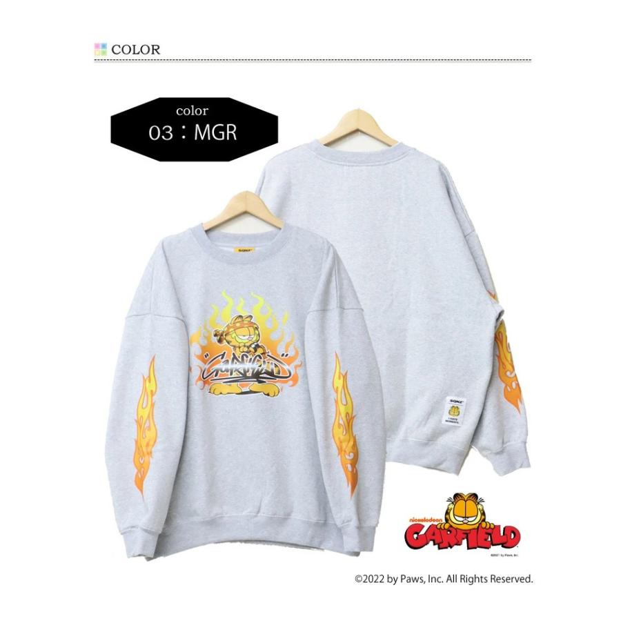 SEQUENZ ガーフィールド ファイヤーパターン スウェットシャツ 裏起毛 トレーナー メンズ レディース ユニセックス 送料無料 23370905 : REX ONE - 通販 ...