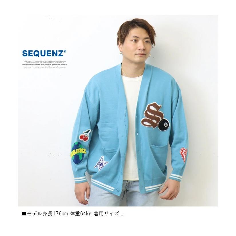 SEQUENZ シークエンズ ワッペン カーディガン セーター ニット メンズ レディース ユニセックス ビッグシルエット 送料無料 23370020 : REX ONE - 通販 ...