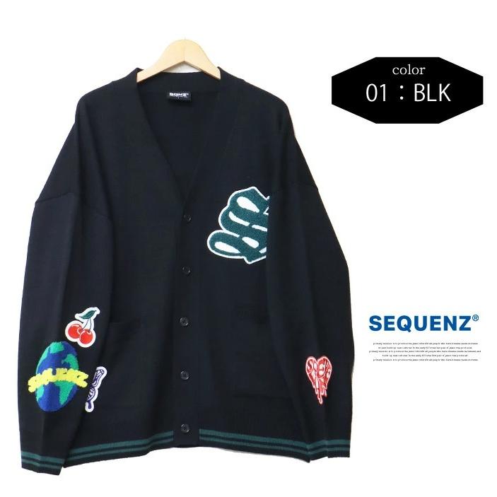SEQUENZ シークエンズ ワッペン カーディガン セーター ニット メンズ レディース ユニセックス ビッグシルエット 送料無料 23370020 : REX ONE - 通販 ...