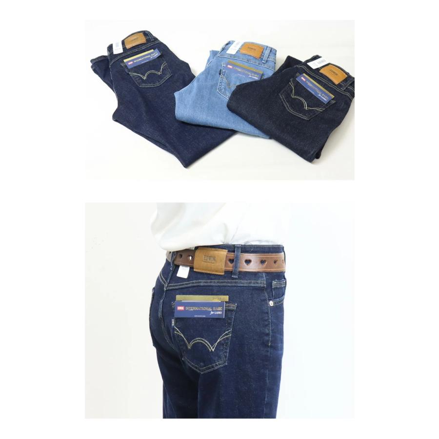 INTERNATIONAL BASIC EDWIN エドウィン レディース インターナショナルベーシック 股上深め ブーツカット 日本製 デニム ジーンズ パンツ 送料無料 ME401 ...