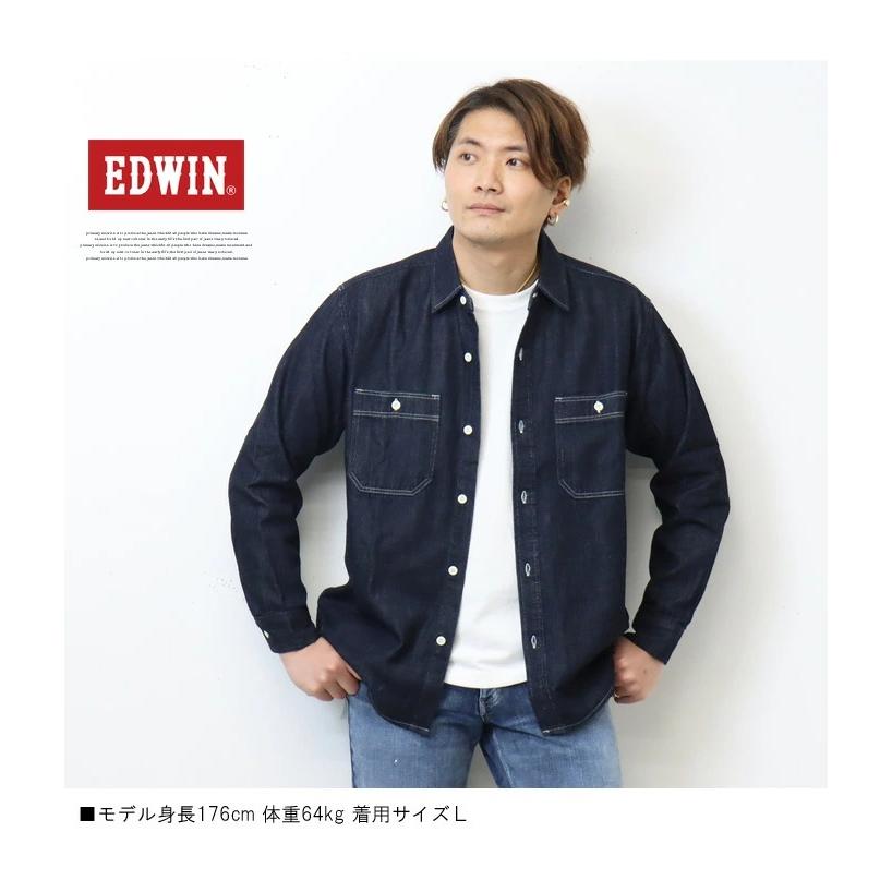 EDWIN 大きいサイズ エドウィン デニム ワークシャツ デニムシャツ 長袖シャツ メンズ デニシャツ 送料無料 ET2138 : REX ONE - 通販 - Yahoo!ショッピング