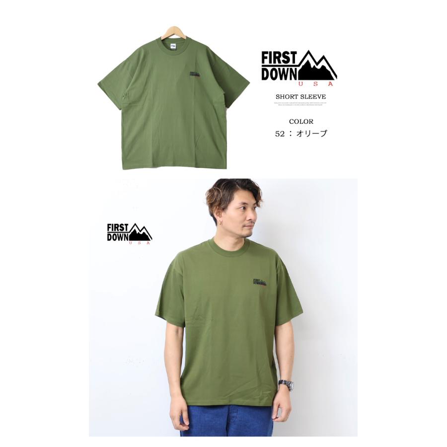 FIRST DOWN USA ファーストダウン ワンポイントロゴ 半袖 Tシャツ 半T メンズ レディース ユニセックス ビッグシルエット ビッグT F401004 : REX ONE ...