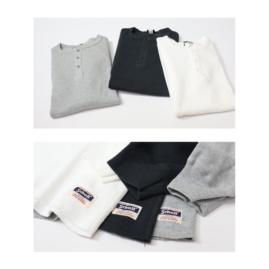 Schott N.Y.C ショット ハニカムワッフル ヘンリーネック 長袖Tシャツ メンズ ロンT 長T サーマルTシャツ 送料無料 782 ...