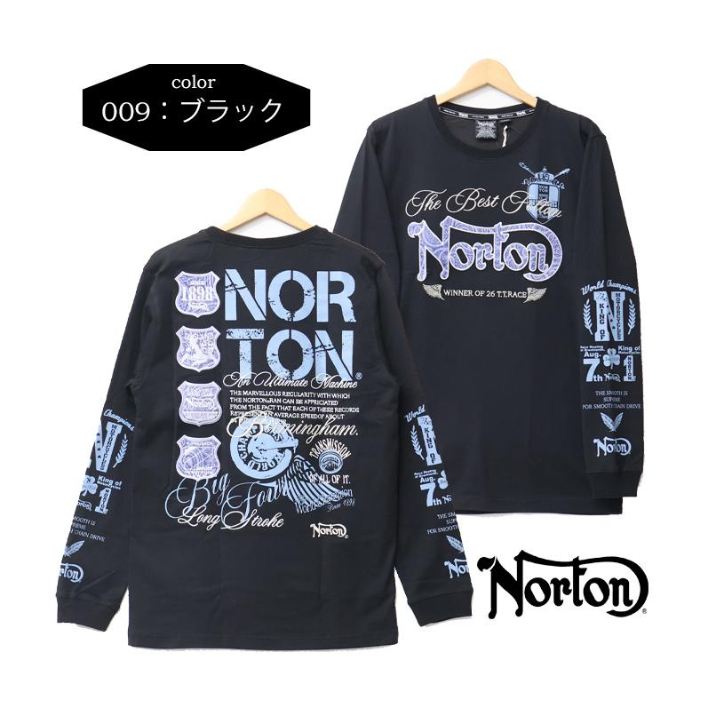 ノートン Norton ブルーペイズリー MAX ロンT メンズ カットソー ノートン Norton ブルーペイズリー MAX ロンT メンズ カットソー