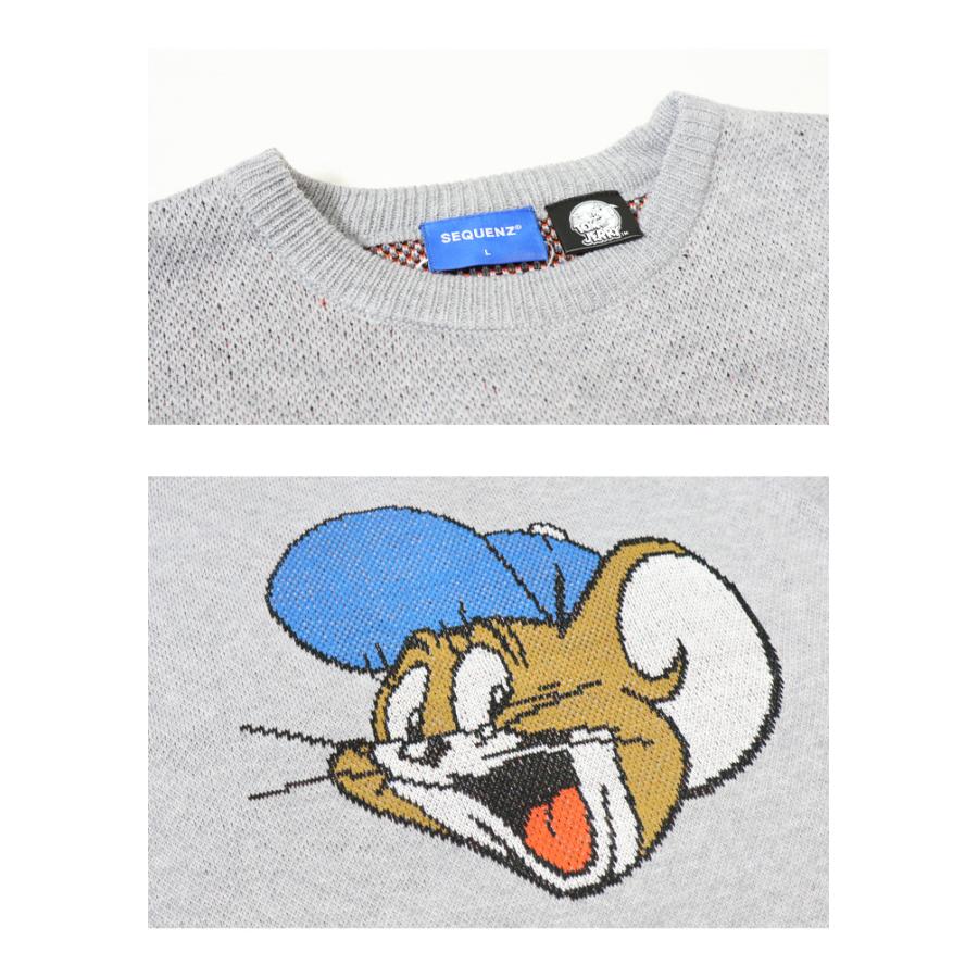 SEQUENZ トムとジェリー ビッグフェイス ジャガード セーター ニット クルーネック メンズ ビッグシルエット トムジェリ 送料無料 24370905 : REX ONE - 通販 ...