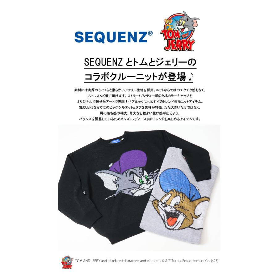 SEQUENZ トムとジェリー ビッグフェイス ジャガード セーター ニット クルーネック メンズ ビッグシルエット トムジェリ 送料無料 24370905 : REX ONE - 通販 ...