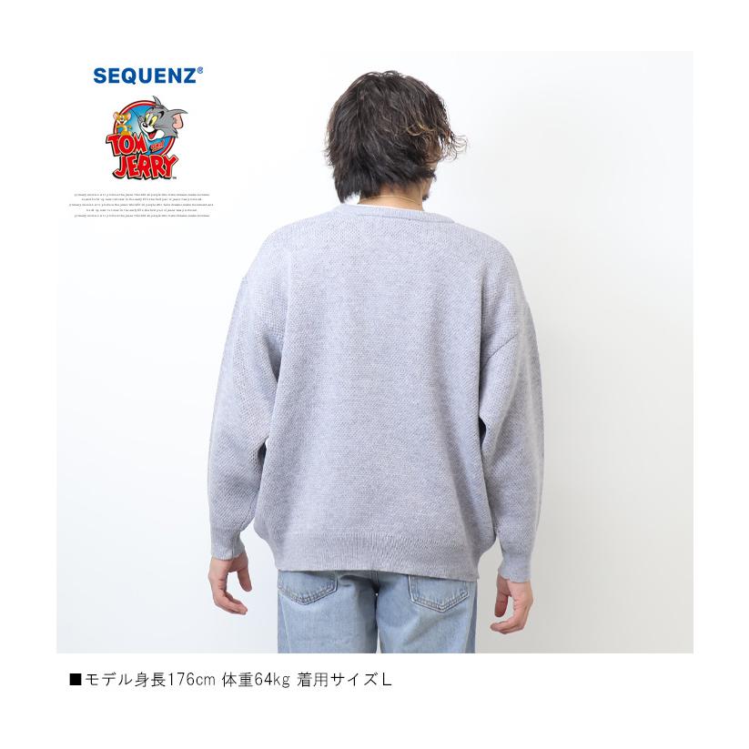SEQUENZ トムとジェリー ビッグフェイス ジャガード セーター ニット クルーネック メンズ ビッグシルエット トムジェリ 送料無料 24370905 : REX ONE - 通販 ...
