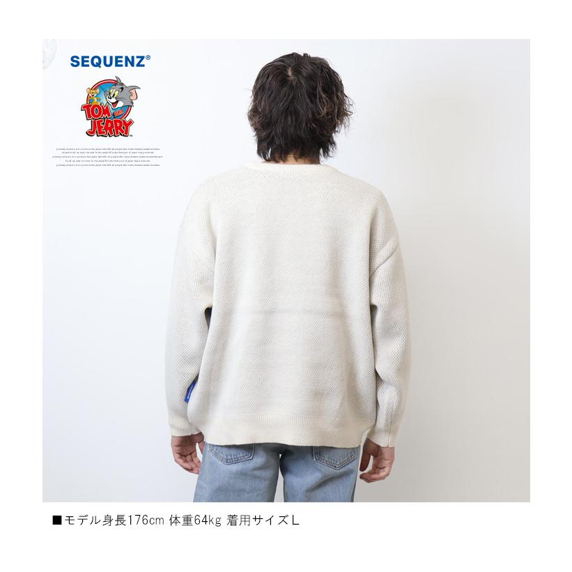 SEQUENZ トムとジェリー ファニーアート ジャガード セーター ニット クルーネック メンズ ビッグシルエット トムジェリ 送料無料 24370917 : REX ONE - 通販 ...
