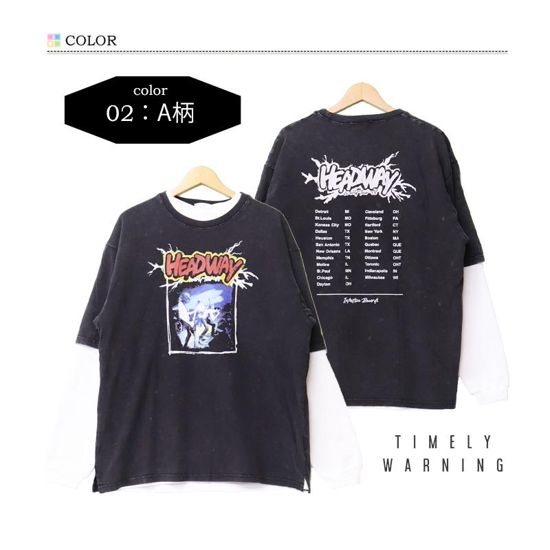 TIMELY WARNING Timely Warning タイムリーワーニング バンドTシャツ サーマルTシャツ レイヤード 2枚セット メンズ 24351023 : REX ONE ...