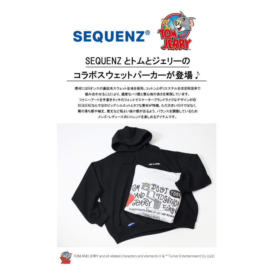 SEQUENZ トムとジェリー バックプリント スウェットパーカー 裏起毛 プルパーカー フーディ メンズ ビッグシルエット トムジェリ 送料無料 24770908 : REX ONE ...