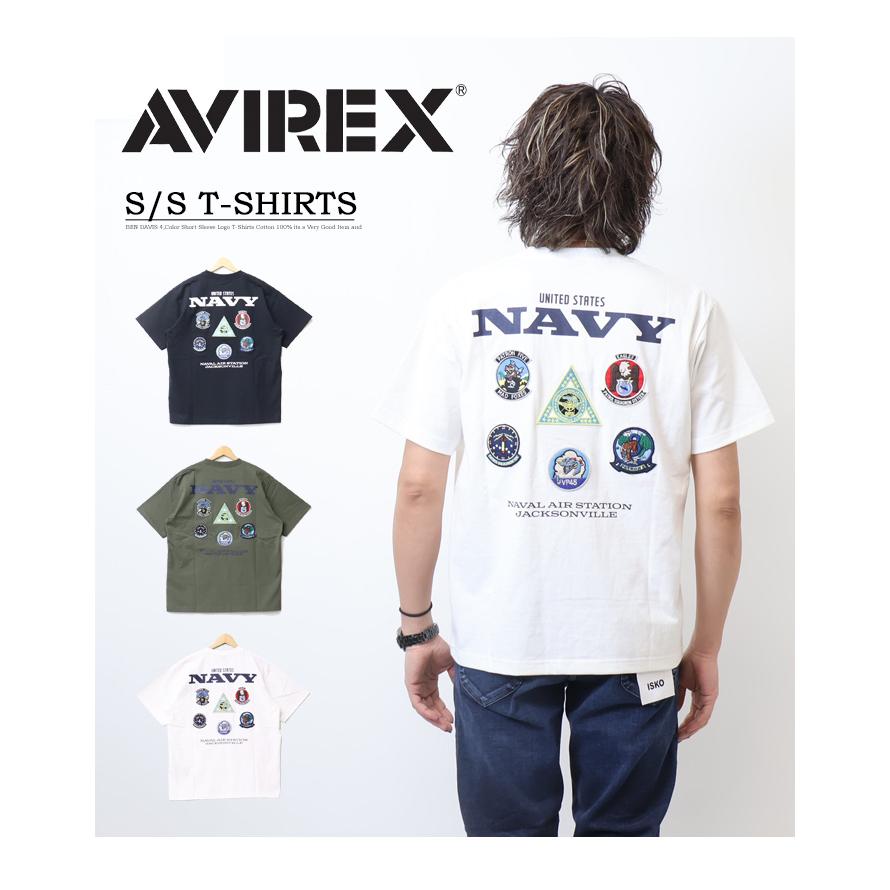 AVIREX（アヴィレックス） 半袖Tシャツ NAS JAX パトロール スコードロン パッチ メンズ 半T アビレックス 送料無料 783 ...
