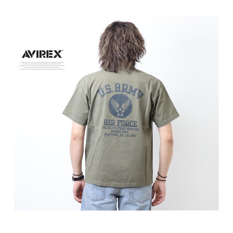 AVIREX アヴィレックス ミリタリー ステンシルプリント 半袖T AVIREX アヴィレックス ミリタリー ステンシルプリント 半袖T