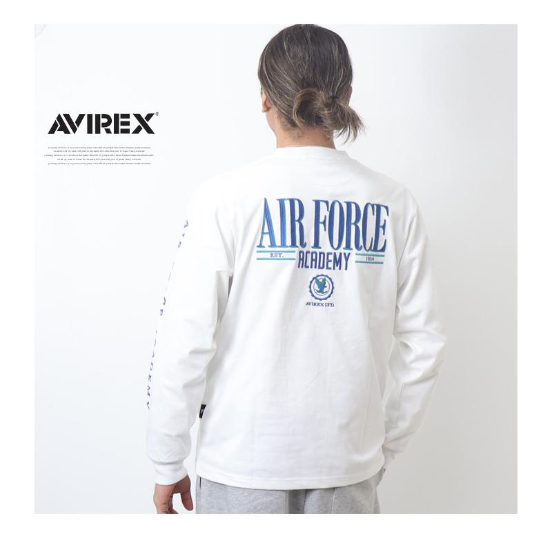 AVIREX（アヴィレックス） 長袖Tシャツ 刺繍 エンブロイダリー USAFA