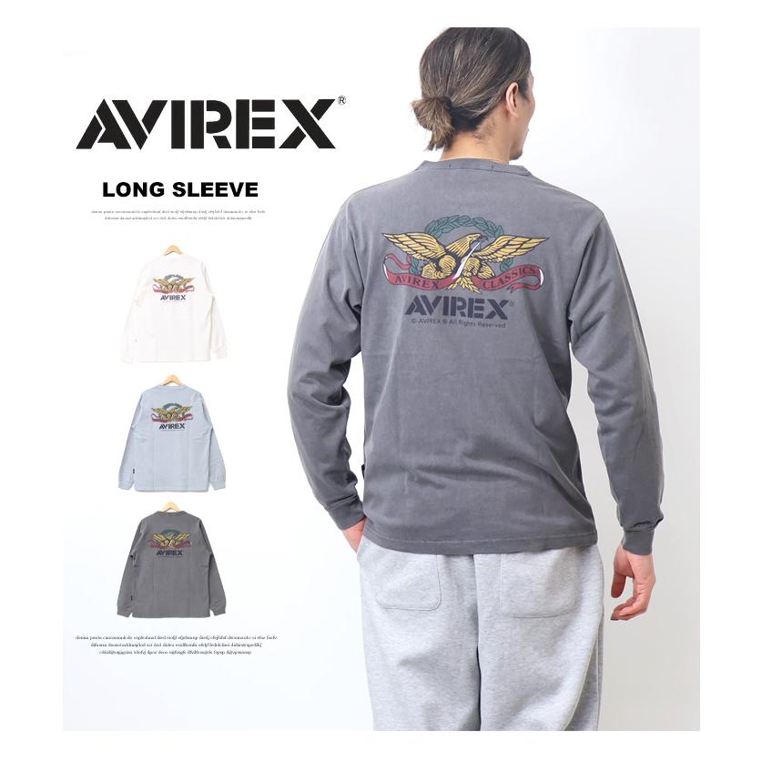 AVIREX（アヴィレックス） 長袖Tシャツ フェイドウォッシュ