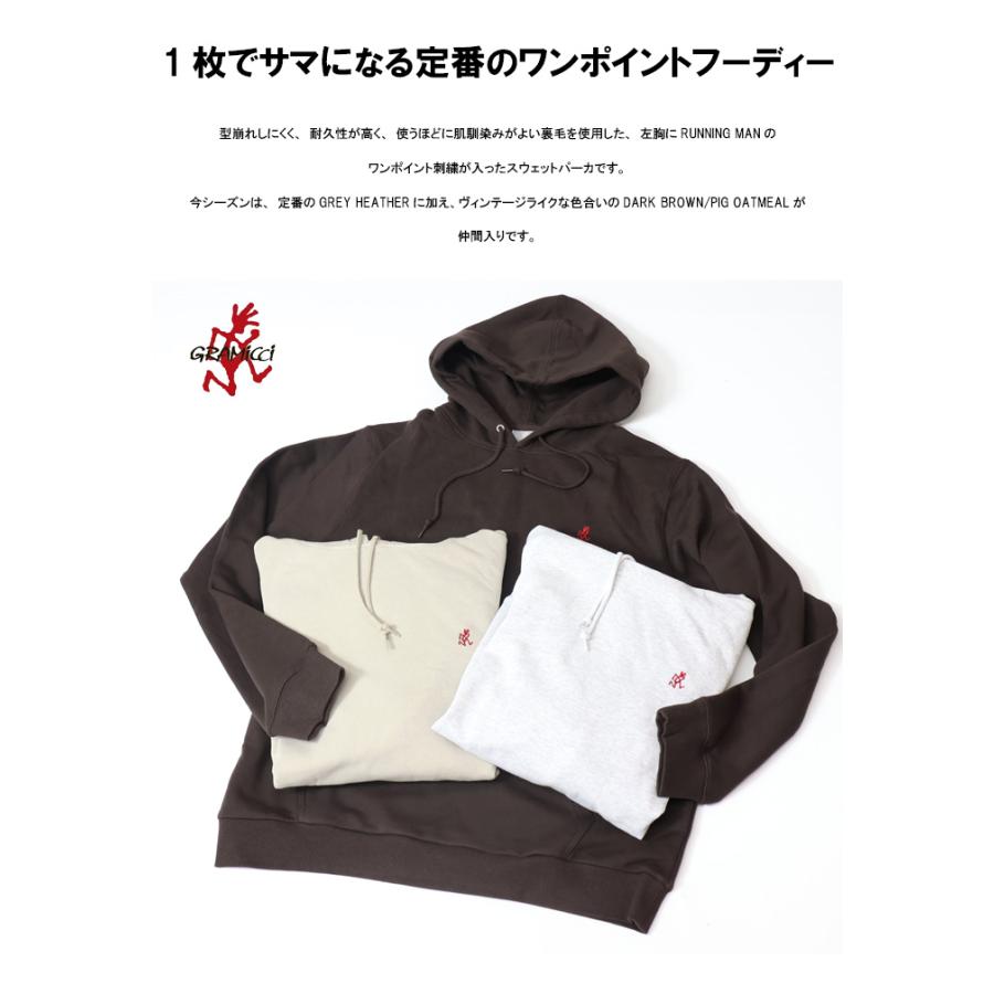 GRAMICCI グラミチ ワンポイントフーディー 裏毛 プルパーカー GRAMICCI グラミチ ワンポイントフーディー 裏毛 プルパーカー