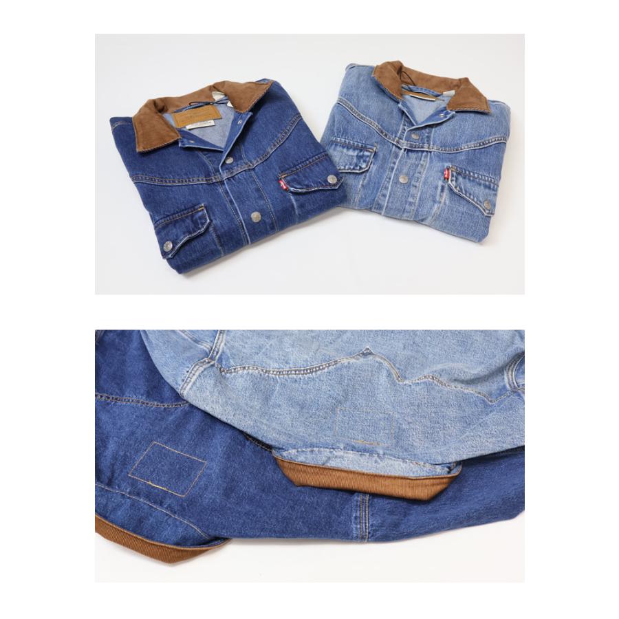 Levi's リーバイス ウエスタンショートホーン トラッカージャケット 衿コーデユロイ Gジャン デニムジャケット メンズ ジージャン 送料 ...