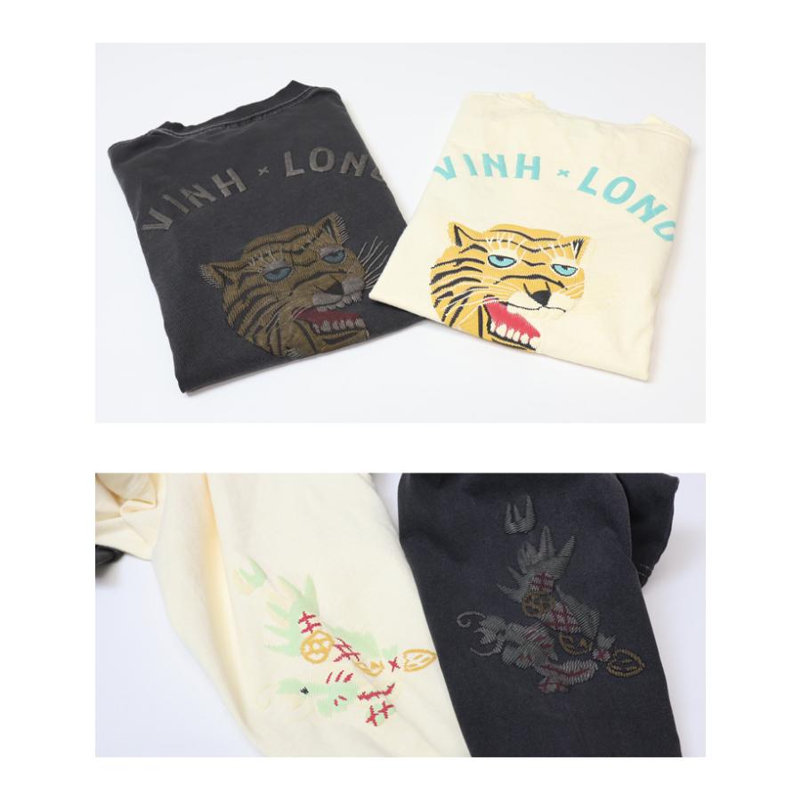 HOUSTON（ヒューストン） ピグメント USコットン 長袖Tシャツ TIGER