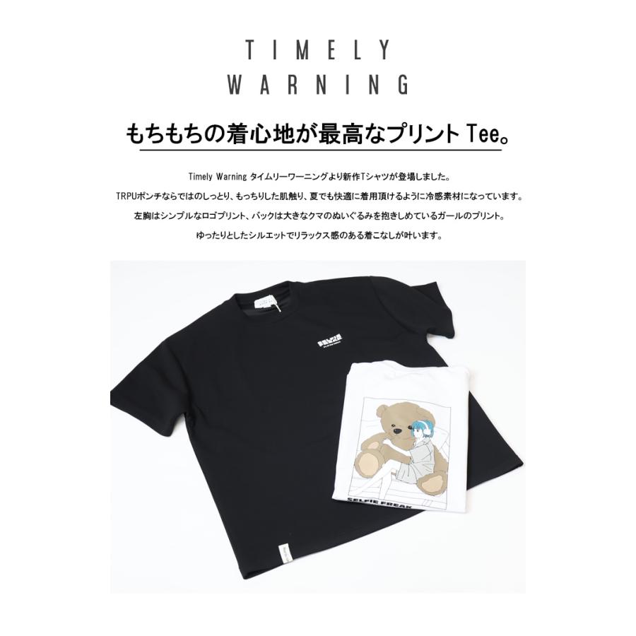 TIMELY WARNING Timely Warning タイムリーワーニング 冷感ポンチ GIRL TEDDY BARE バックプリント 半袖Tシャツ 半T メンズ 25551315 ...