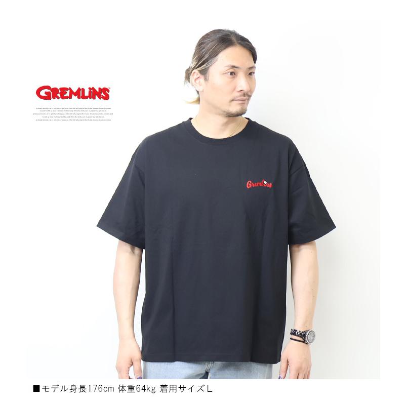 GREMLINES グレムリン ポップコーン プリント サガラ刺繍 半袖Tシャツ 半T ギズモ メンズ 5515005 : REX ONE ...
