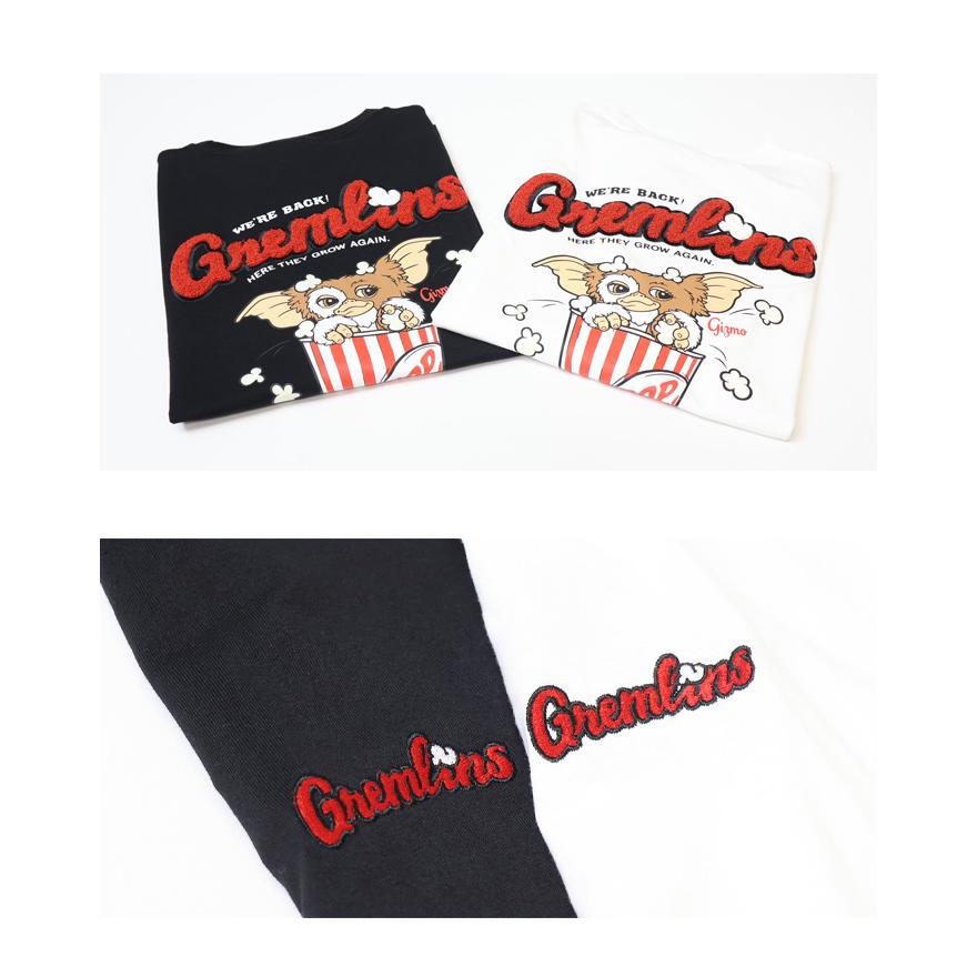 GREMLINES グレムリン ポップコーン プリント サガラ刺繍 半袖Tシャツ 半T ギズモ メンズ 5515005 : REX ONE ...