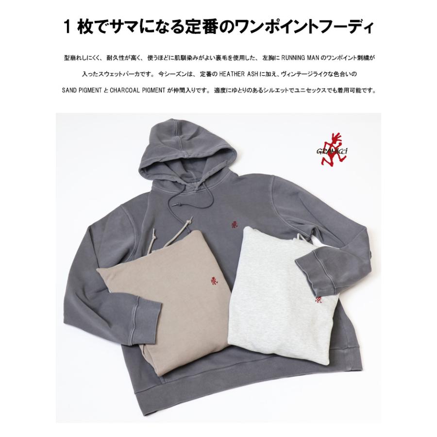 GRAMICCI（グラミチ） ワンポイントフーディー 裏毛 プルパーカー スウェットパーカー メンズ 送料無料 G307-FT : REX ...
