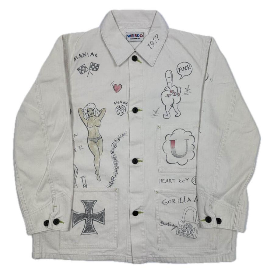 WEIRDO ウィアード カバーオール ジャケット ハンドペイント WEIRDO ウィアード カバーオール ジャケット ハンドペイント