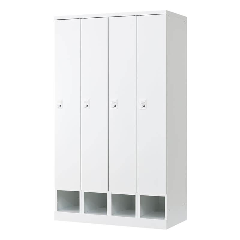 アール・エフ・ヤマカワ RLKシリーズ リラッシュ 更衣用ロッカー 下段オープンタイプ 4人用W1050 ダイヤル錠 ニューホワイト RLK-TKD410-WTW : オフィス家具のRFヤマ ...