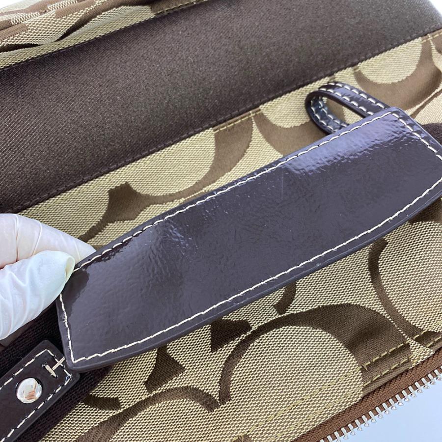 COACH コーチ シグネチャー・ストライプホーボー ショルダーバッグ/F17434/ベージュ/ダークブラウン/COACH 翌日配送可 ...