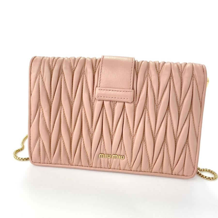 miu ミュウミュウ マテラッセ・ナッパレザー オパール miu ミュウミュウ マテラッセ・ナッパレザー オパール