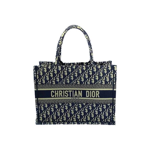 クリスチャンディオール Dior Book Tote バッグ ミディアム オブリークエンブロイダリー バッグ/50-MA-1201 ...