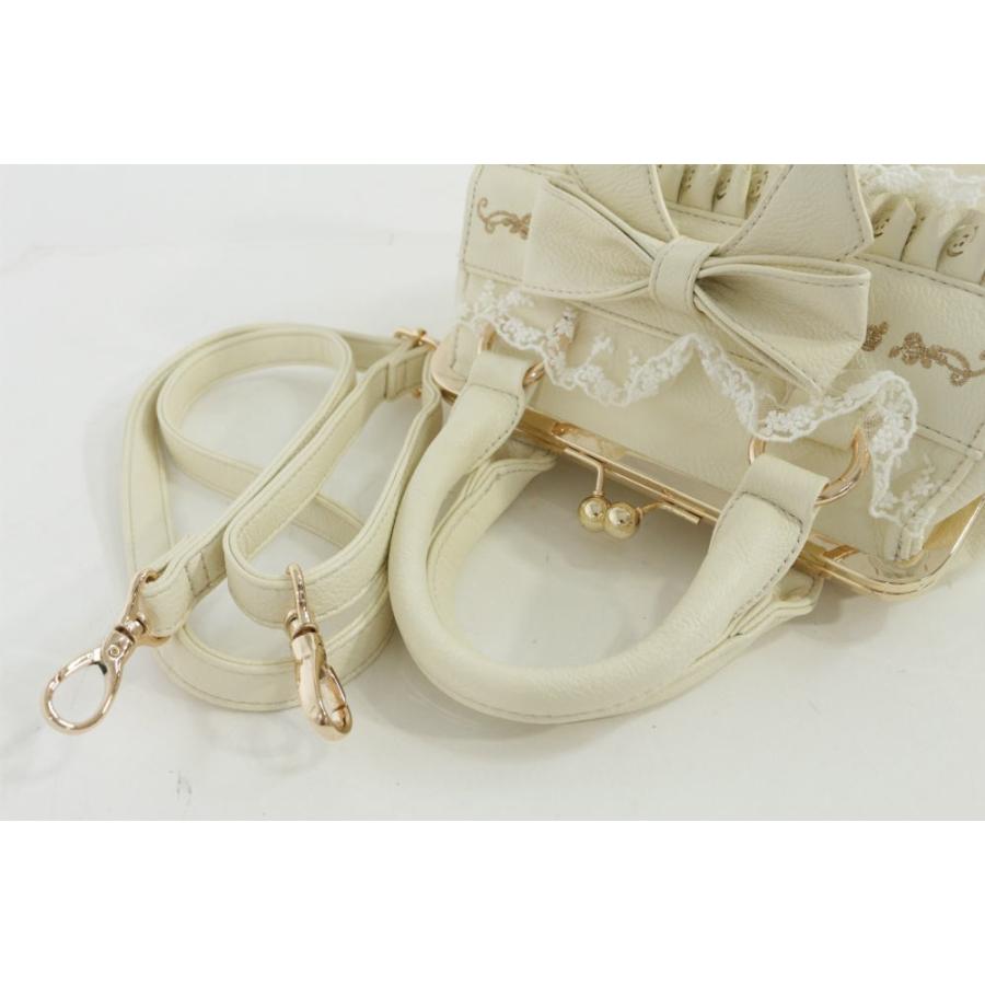 LIZ LISA 美品・リズリサ リボンモチーフ・花柄・がま口 2WAY LIZ LISA 美品・リズリサ リボンモチーフ・花柄・がま口 2WAY