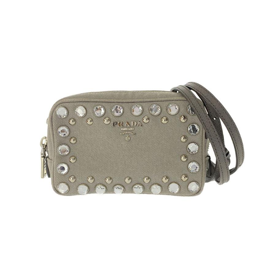 プラダ デニムビジューポーチ・2WAYショルダーバッグ/1N1674/NUBE（グレー）/PRADA 翌日配送可/RF1/b200819/356976 : btsa0590l : リファスタ ...