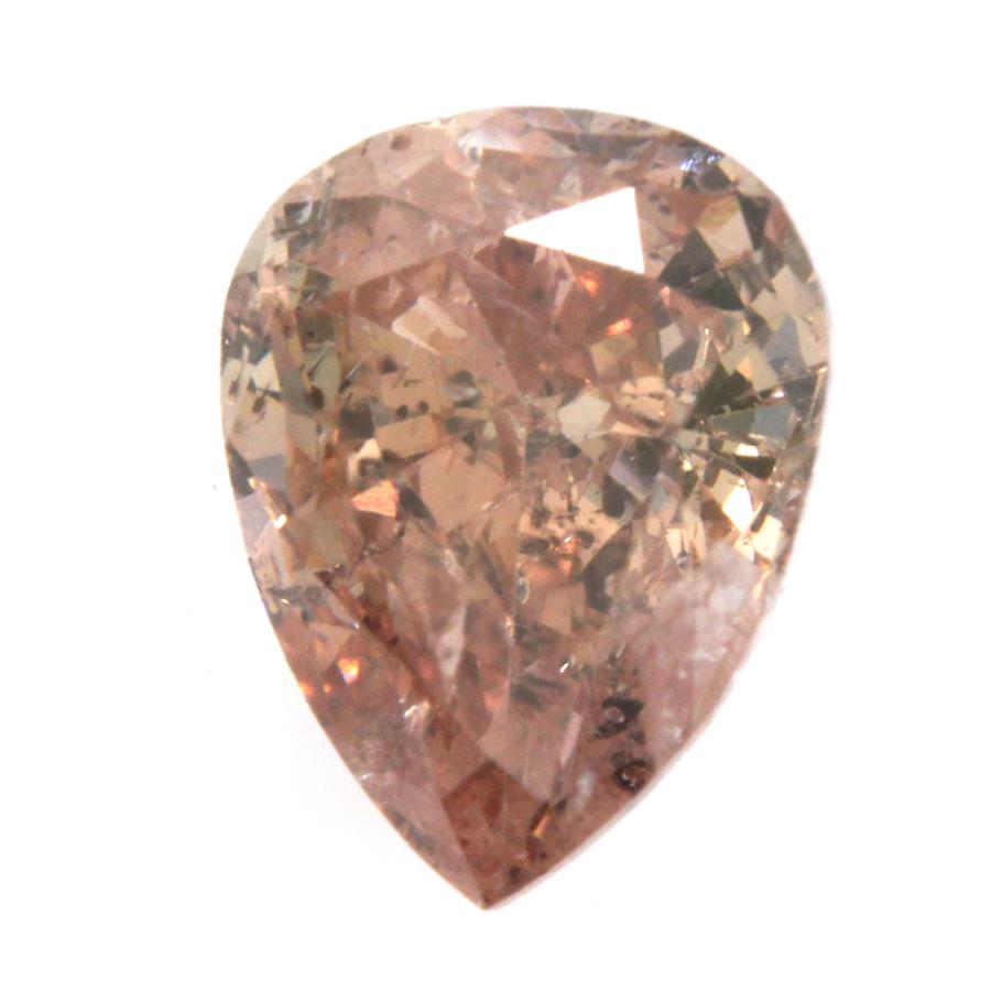 PEAR MODIFIED BRILLIANT ダイヤモンドルース/Diamond/0.474ct/ファンシーディープオレンジピンク 翌日配送 ...