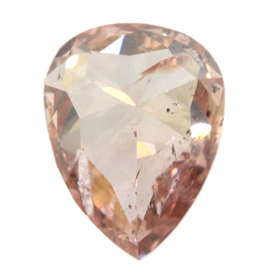 PEAR MODIFIED BRILLIANT ダイヤモンドルース/Diamond/0.474ct/ファンシーディープオレンジピンク 翌日配送 ...