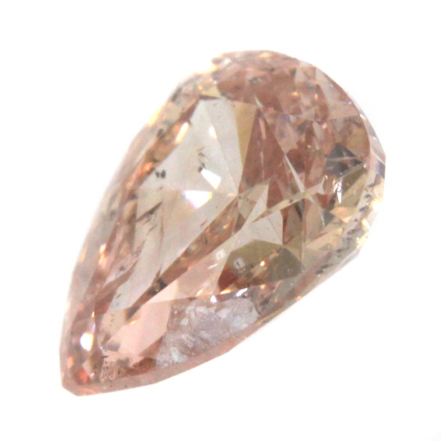 PEAR MODIFIED BRILLIANT ダイヤモンドルース/Diamond/0.474ct/ファンシーディープオレンジピンク 翌日配送 ...