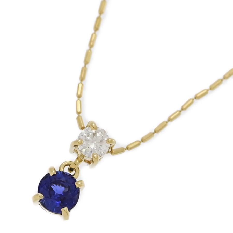 MIKIMOTO 0.1ct/FD:0.28ct/MIKIMOTO ミキモト 1P・ダイヤモンド・サファイアペンダントトップ/K18YG/750-0.5g/イエローゴールド/h241205 ...