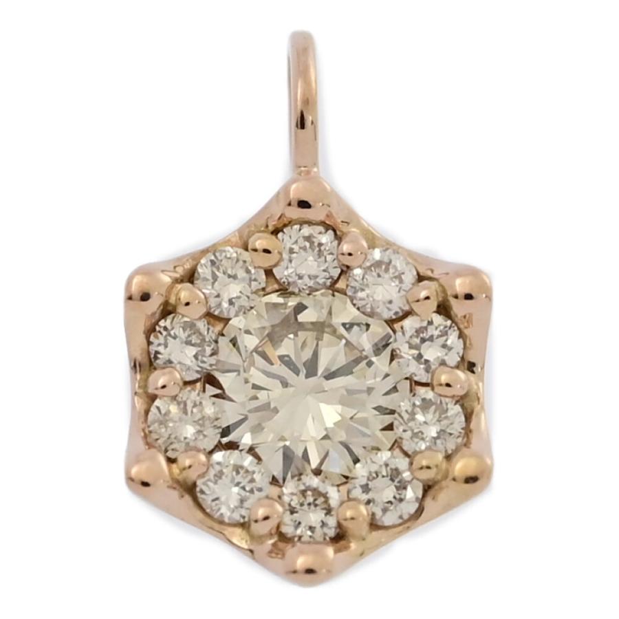 FD:0.31ct/estelle エステール Faint brown・ダイヤモンド ペンダントトップ/チャーム/K18PG/750-1g/ピンクゴールド/プレゼント/h250604 ...