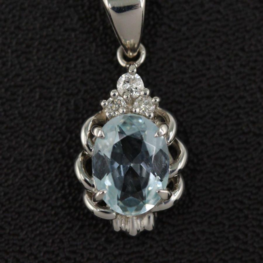 ジュエリーマキ カメリア ドロップモチーフ アクワマリン ダイヤモンドペンダントトップ/Pt850-2.2g/0.93ct/Jewelry MAKI /RF3/h210406/385676 ...