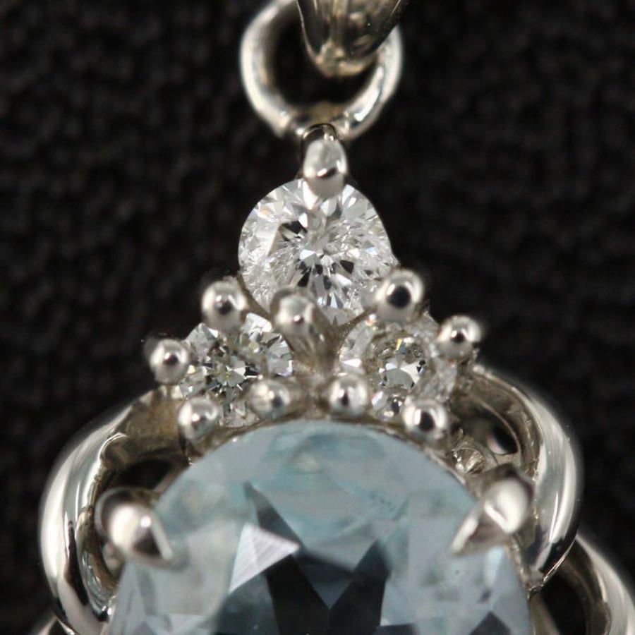 ジュエリーマキ カメリア ドロップモチーフ アクワマリン ダイヤモンドペンダントトップ/Pt850-2.2g/0.93ct/Jewelry MAKI /RF3/h210406/385676 ...