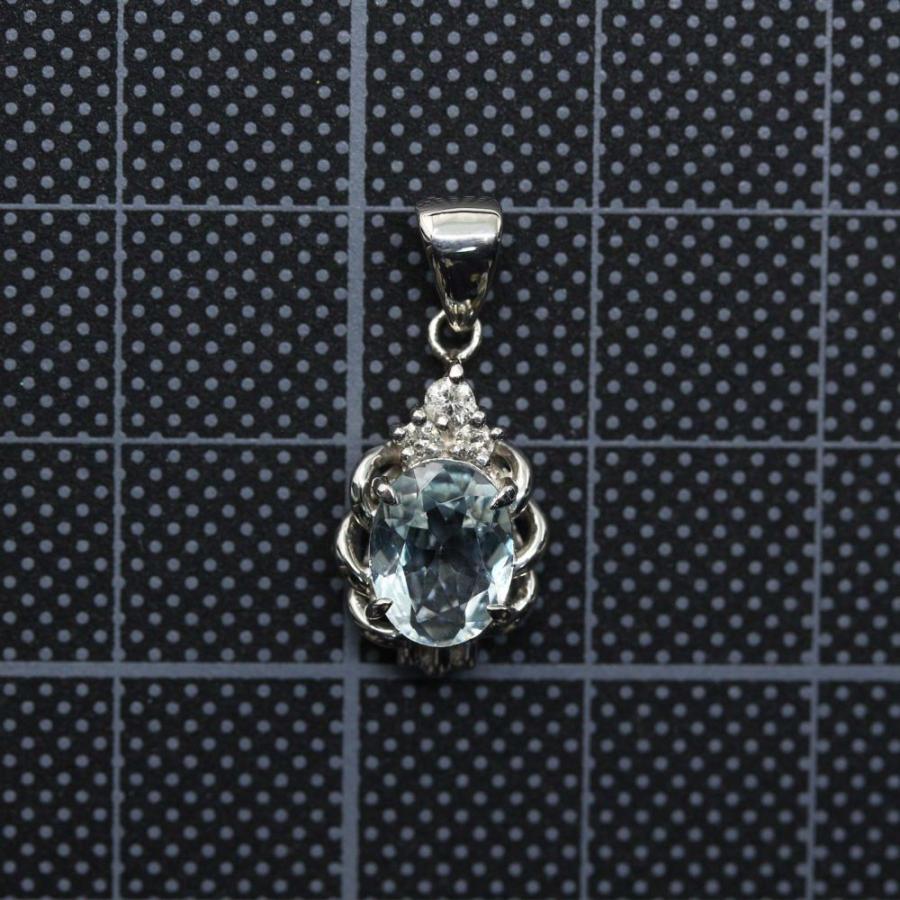 ジュエリーマキ カメリア ドロップモチーフ アクワマリン ダイヤモンドペンダントトップ/Pt850-2.2g/0.93ct/Jewelry MAKI /RF3/h210406/385676 ...