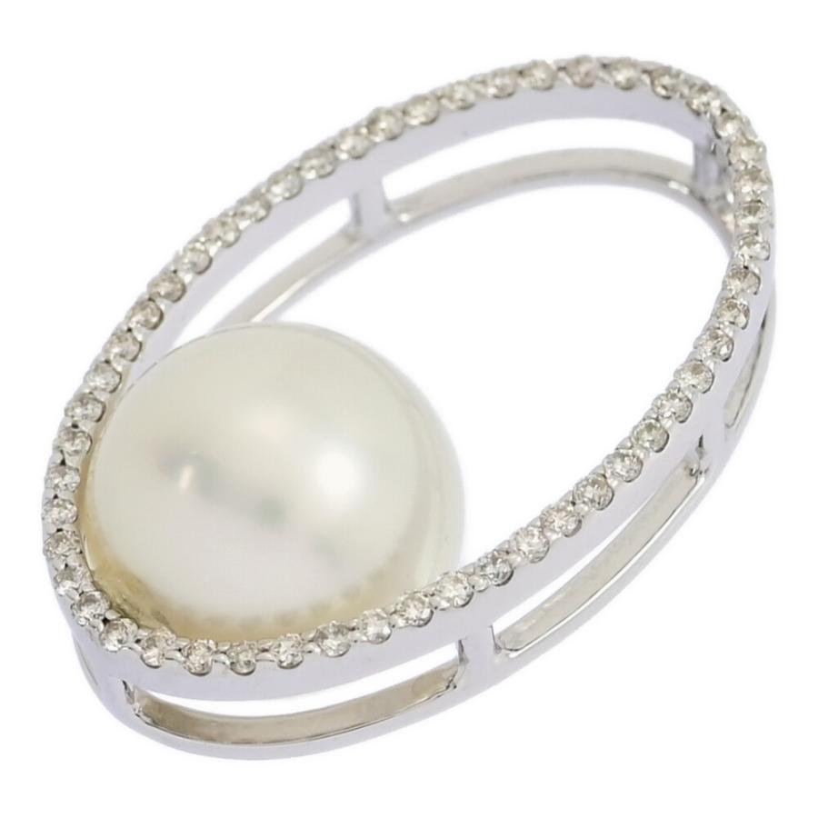 FD:0.26ct/白蝶真珠/シロチョウ/サウスシーパール/10.3mm/パール/ペンダントトップ/K18WG/750-3.9g/プレゼント/B9/h240718/525509 ...