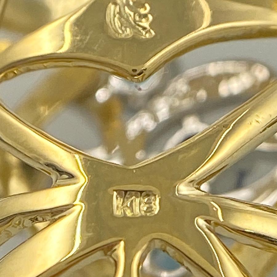 TAKASHI FUJIHIRA カルセドニー・マルチストーンブローチ/ペンダントトップ/K18/750×Pt900コンビ-Kメイン-20.8g/13.29ct/ゴールド /h221111 ...