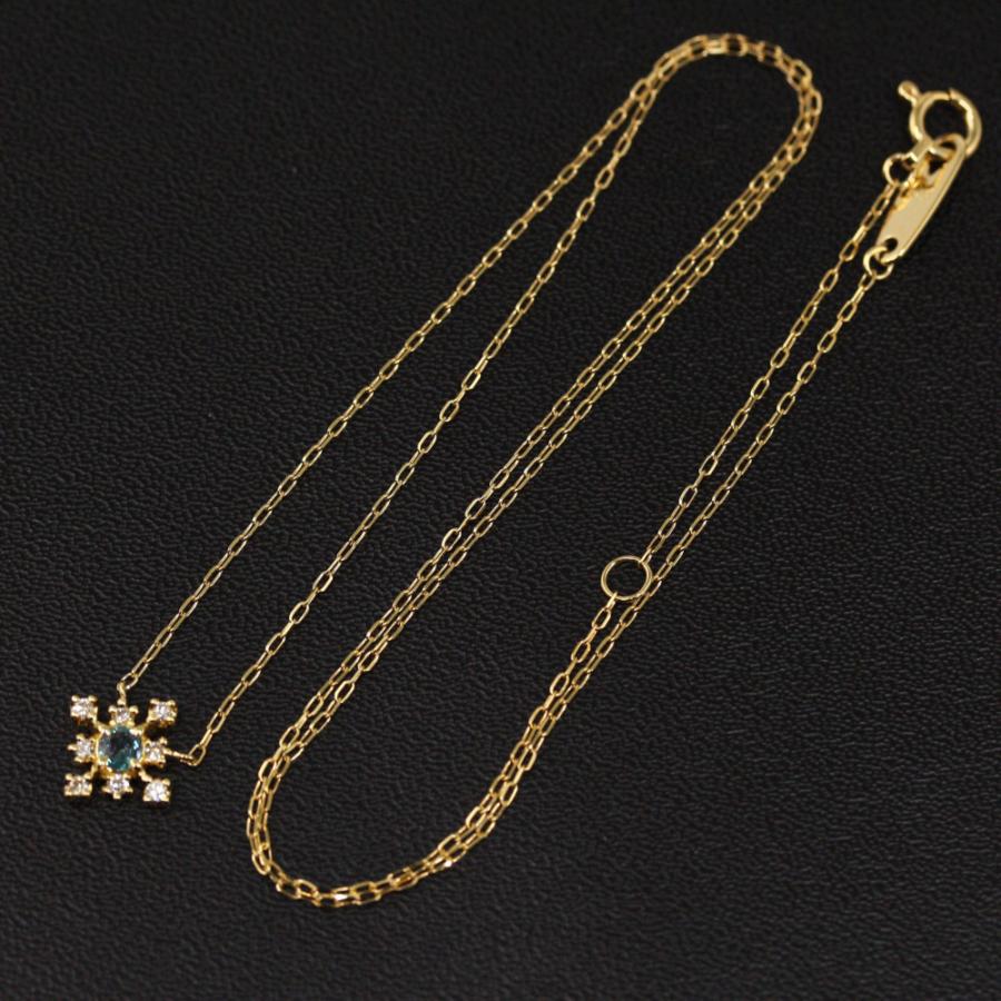 オデュースヨンドシー スターモチーフ アレキサンドライト ダイヤモンドネックレス ペンダント/K18YG/750-1.4g/EAU DOUCE4℃ /RF2/h210324/382436 ...