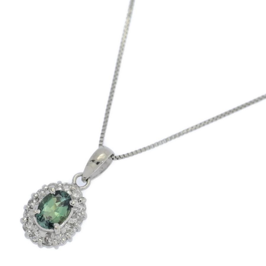 AL0.4ct/FD:0.23ct/取り巻き・アレキサンドライト・ダイヤモンド ネックレス・ペンダント/Pt900-Pt850-3.0g/プラチナ/プレゼント/h250326/551885 ...