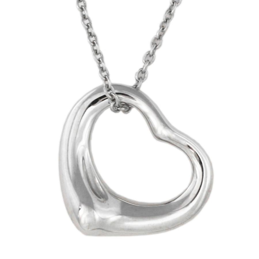 TIFFANY&Co. ティファニー エルサペレッティ・オープンハート・16mmネックレス・ペンダント/Sv925-3.1g/シルバー ...