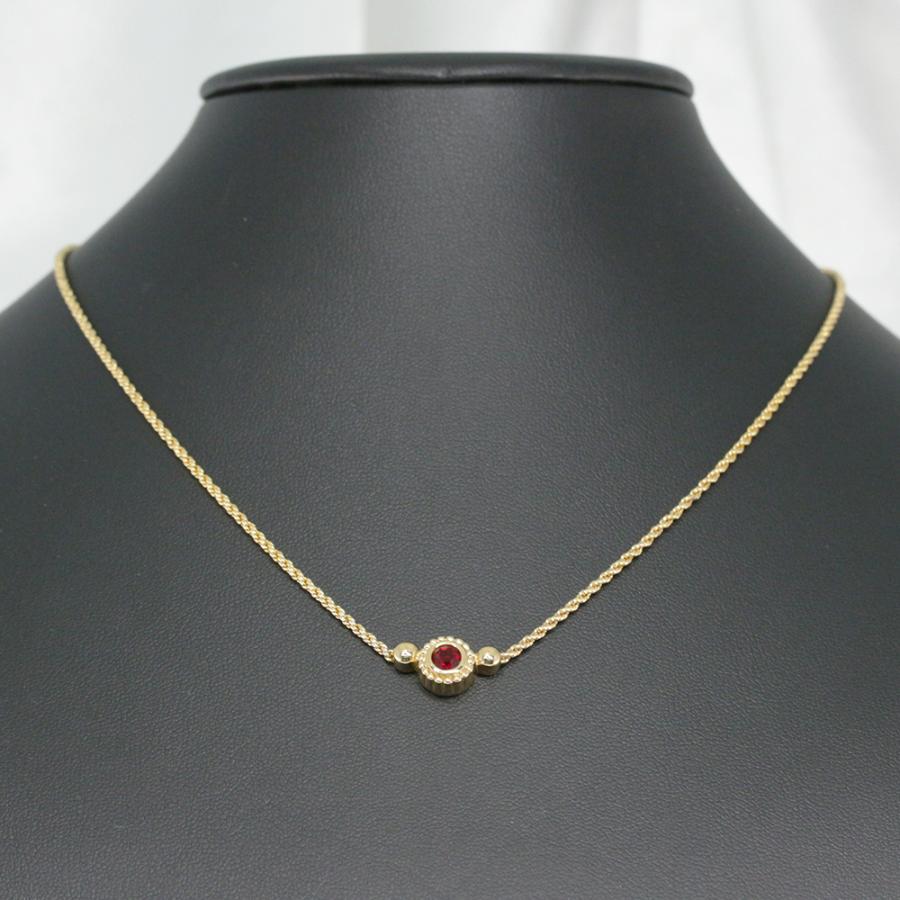 クリスチャンディオール 1ビジューネックレス・ペンダント/合金/メッキ-7.0g/ゴールド/レッド/Christian Dior 翌日配送可 ...