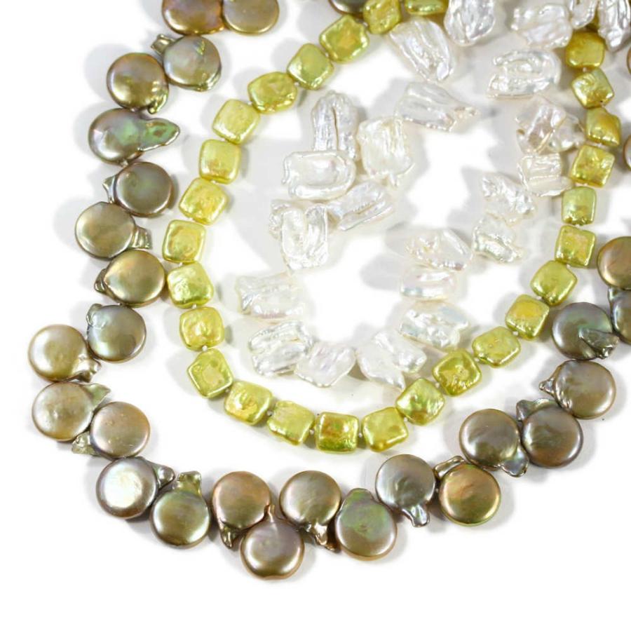 ジュエリーセット ファンシーフォルム・イケチョウ貝/淡水パール/養殖真珠・真珠（パール）ネックレス/285.8g/RF4/218508 : リ ...