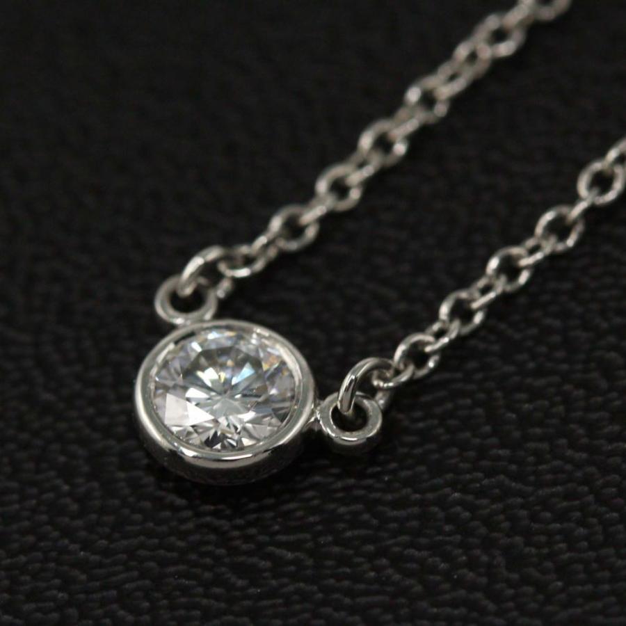 ティファニー エルサペレッティ・バイザヤード/DBY・ダイヤモンドネックレス・ペンダント/Pt950-2.4g/0.18ct/TIFFANY ...